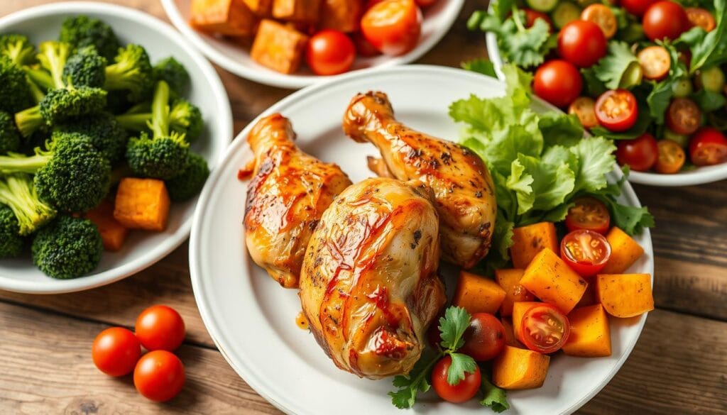 Baked Chicken Leg and Thigh Quarters for Skinny Meals