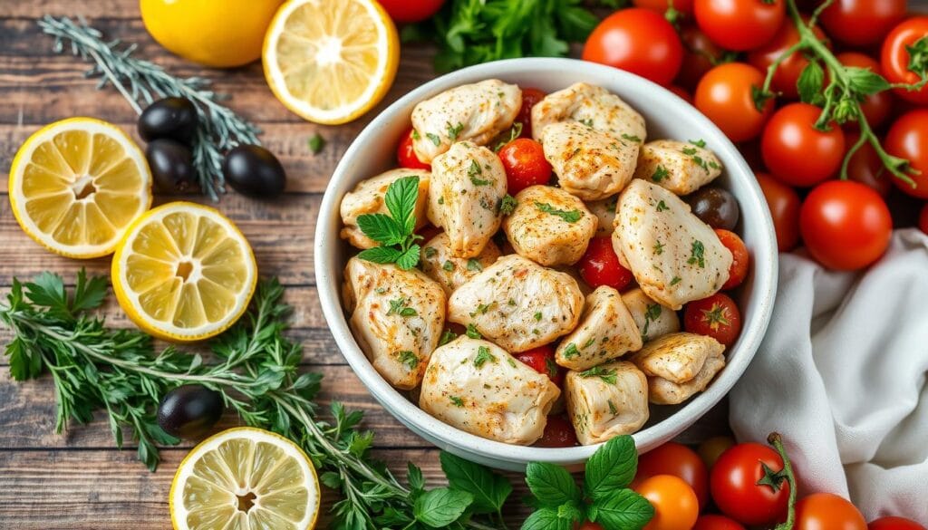 Greek Chicken Bowl for Skinny Dinner | Healthy Recipe