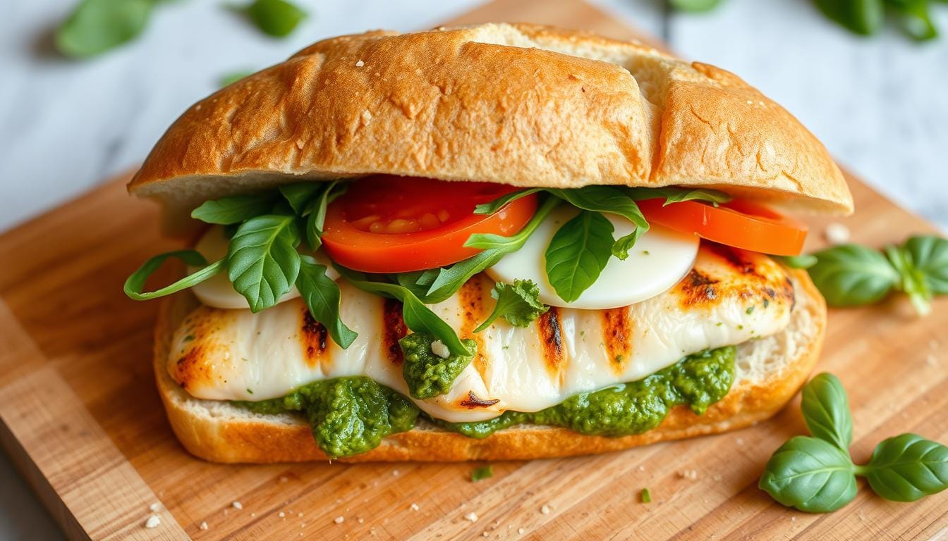 Easy Homemade Chicken Pesto Sandwich